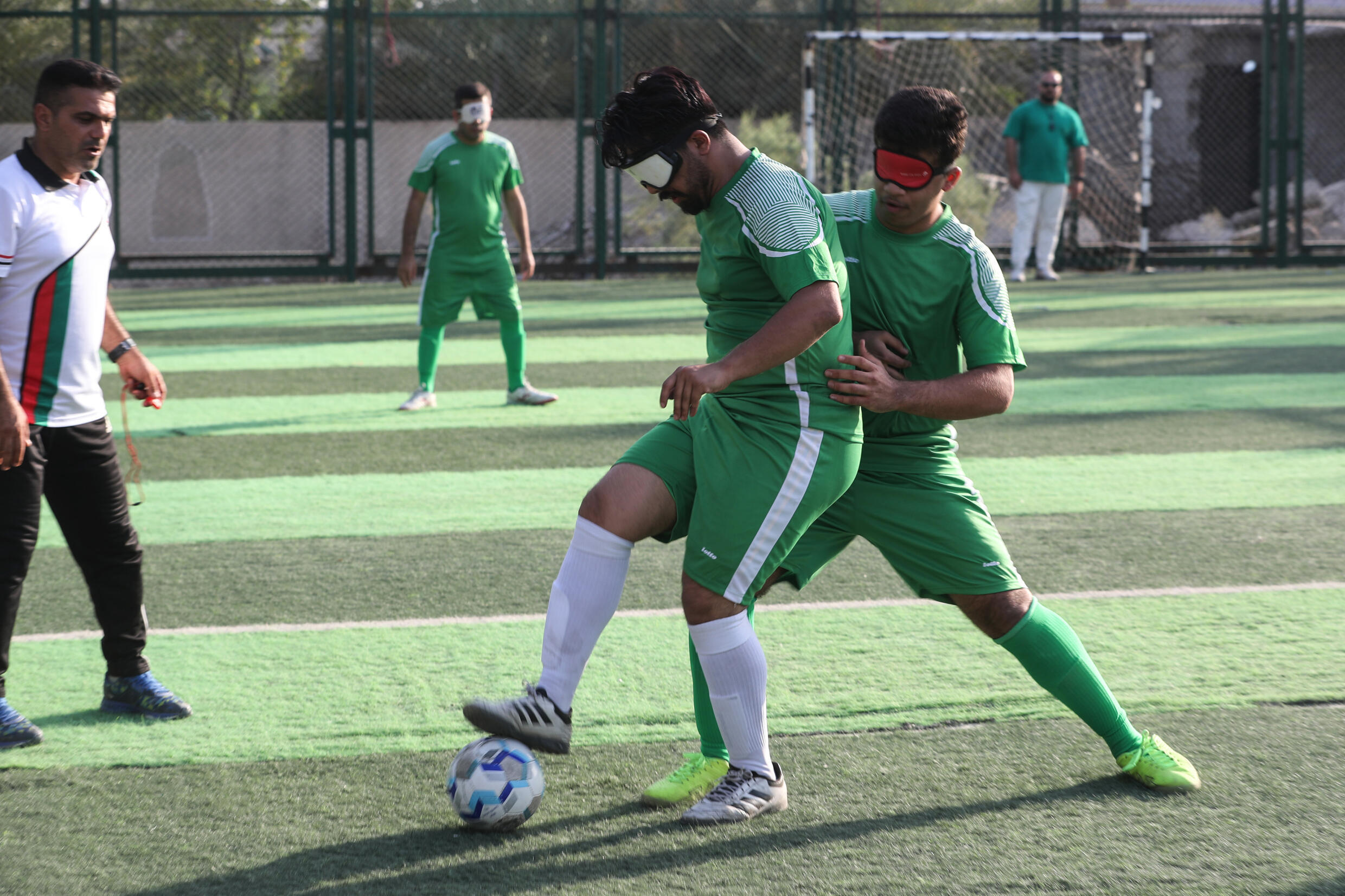 Blind footballer brings game to visually impaired Iraqis