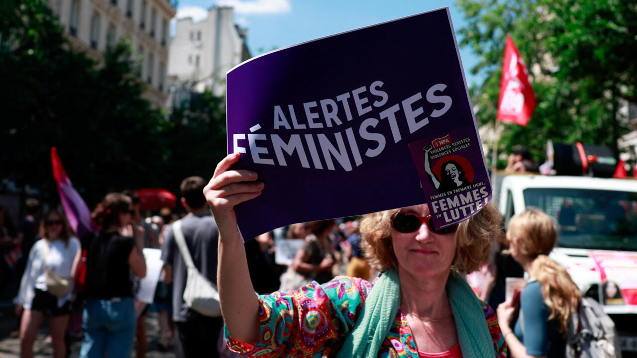 French women’s rights supporters march against far right ahead of snap ...