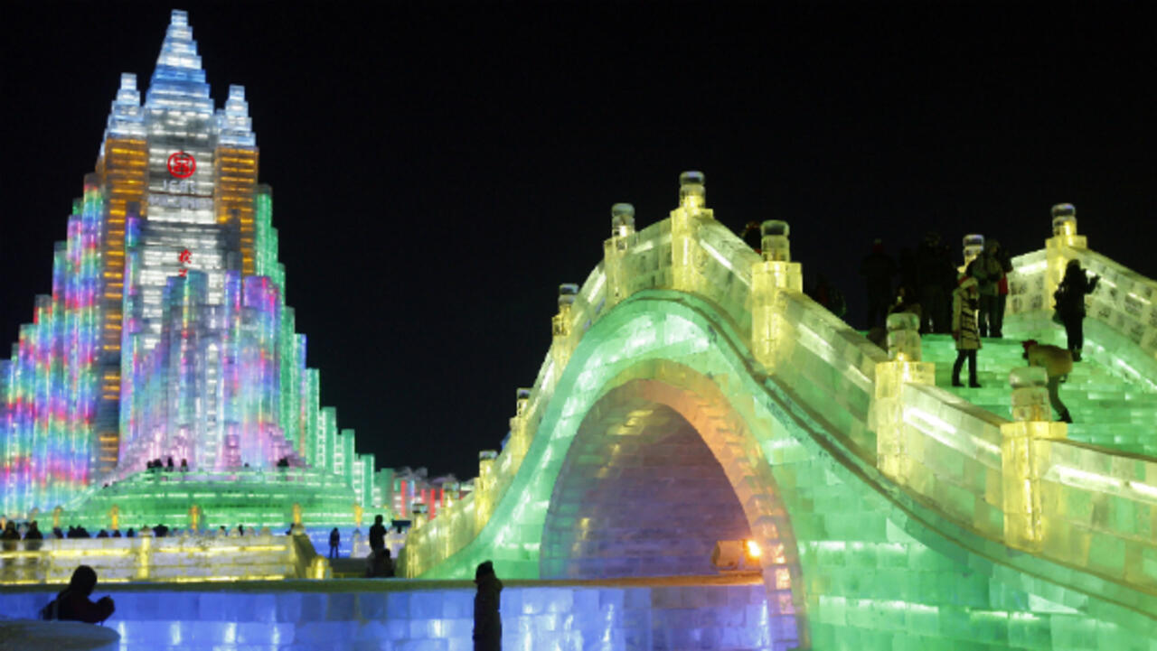 Chinese city celebrates 30th ice sculpture festival
