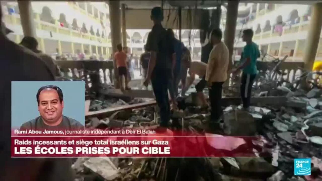 Gaza : Israël réduit les zones humanitaires et cible les écoles - France 24