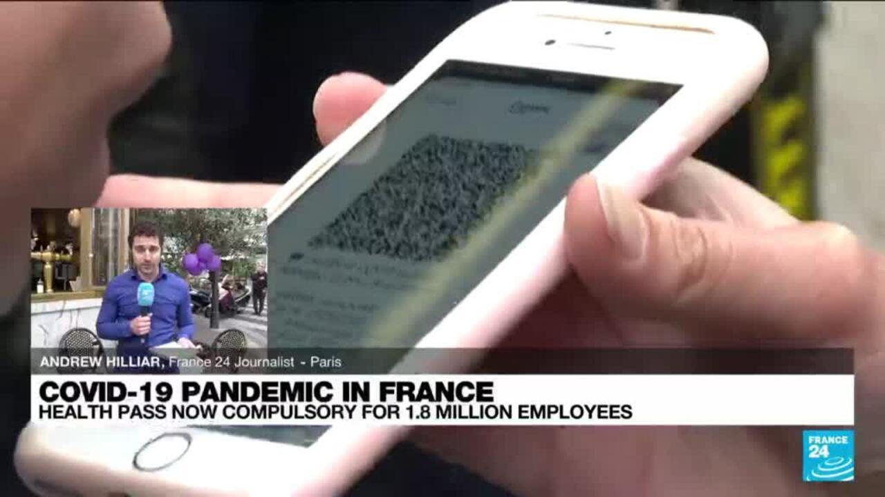 Health pass becomes compulsory for some 1.8 million employees in France ...