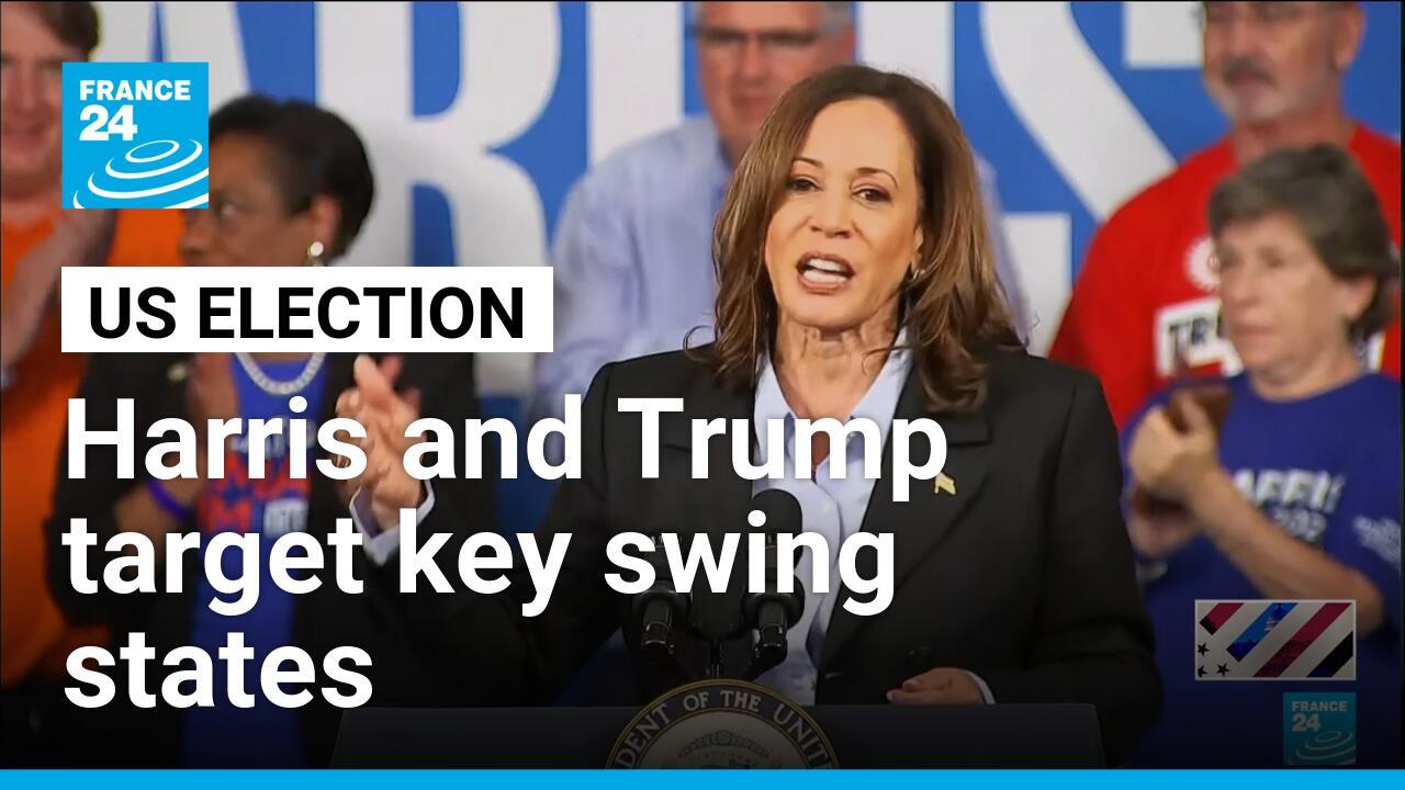 Harris and Trump target key swing states as US presidential race enters ...