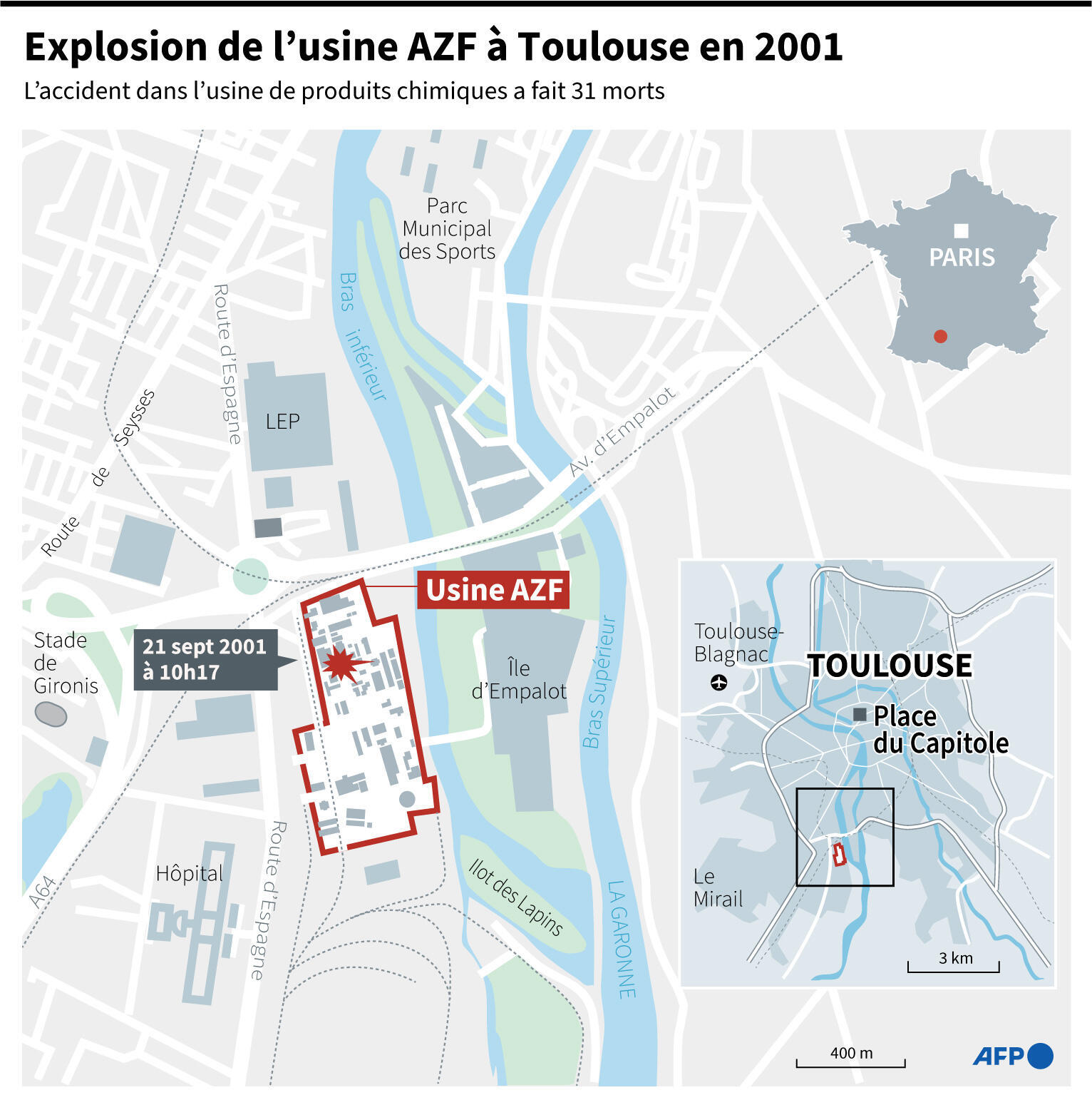 Vingt ans après, Toulouse commémore l'explosion meurtrière d'AZF ...