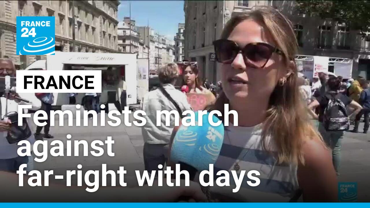 French feminists march against far-right with days before vote - France 24