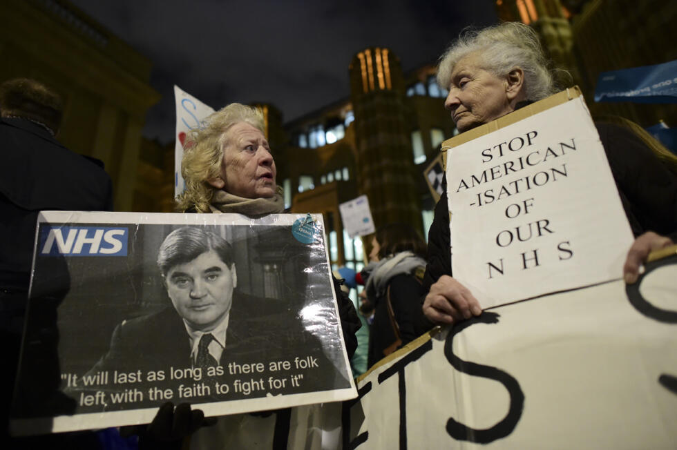 First baby born in UK's NHS says staff pay rise would be perfect gift