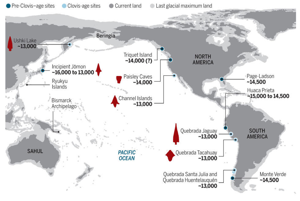 Le peuplement de l'Amérique ne s'est sans doute pas fait par le détroit ...