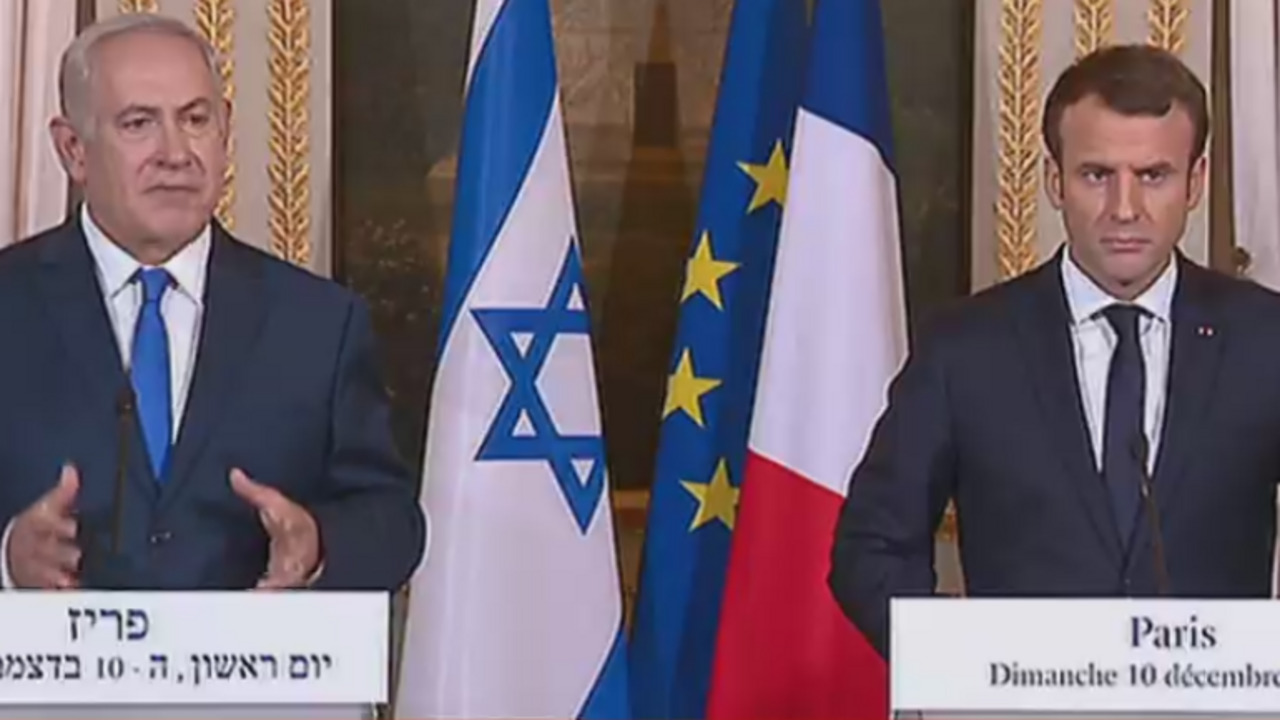 Macron urges Netanyahu to 'show courage' over Palestinian peace process