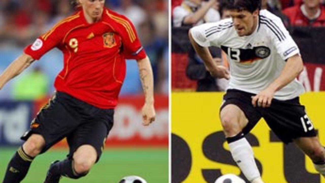 Germany and Spain battle for Euro 2008