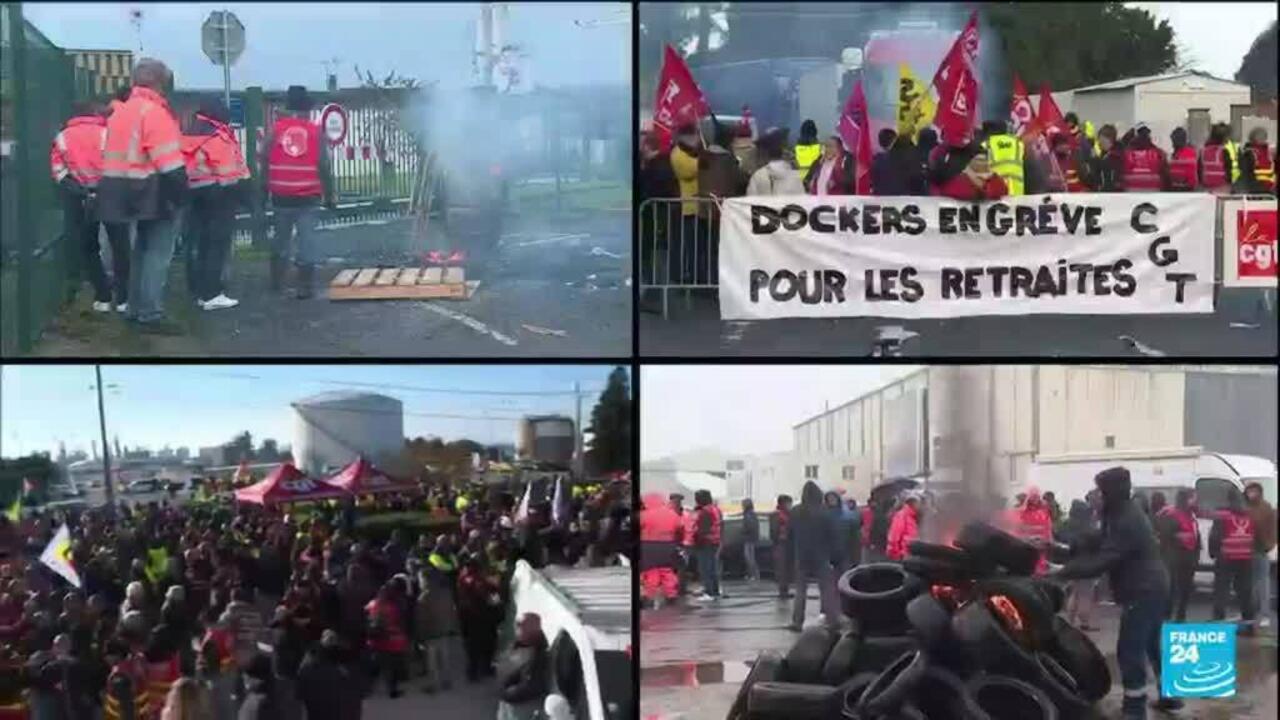 France : Dockers, raffineurs et électriciens en grève ce jeudi - France 24