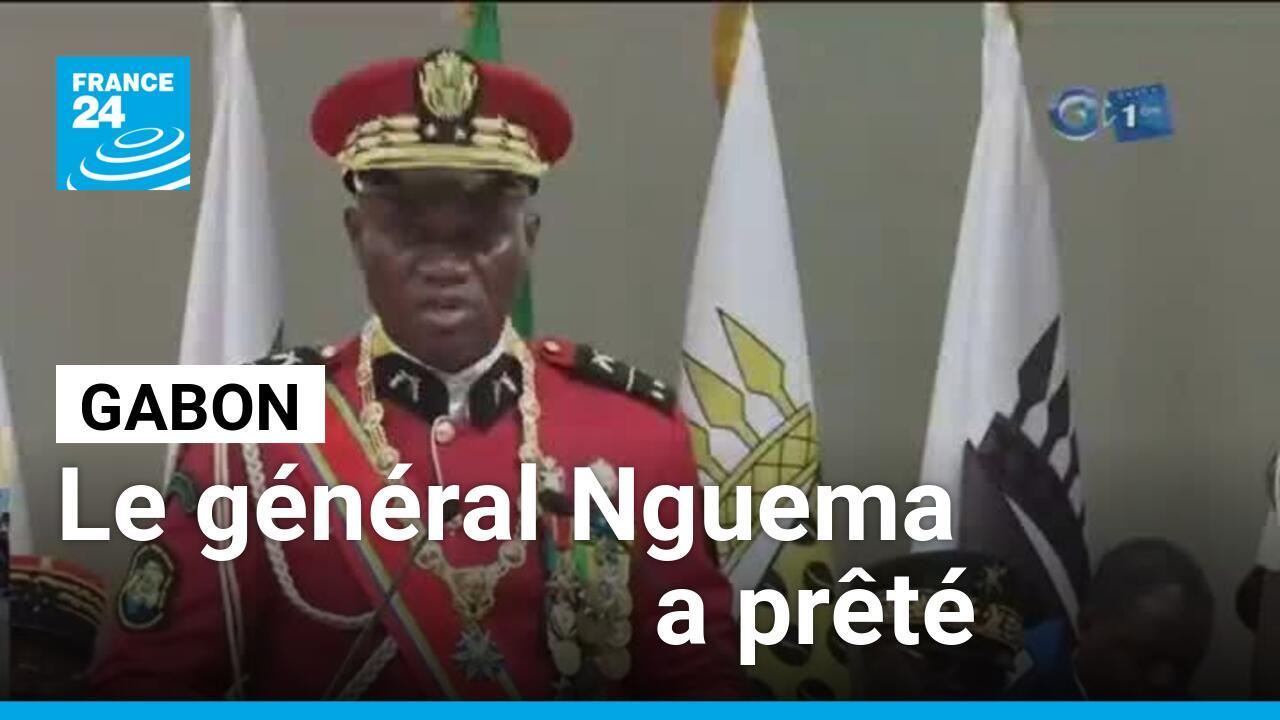 Coup d'État au Gabon : le général Nguema prête serment en tant que ...