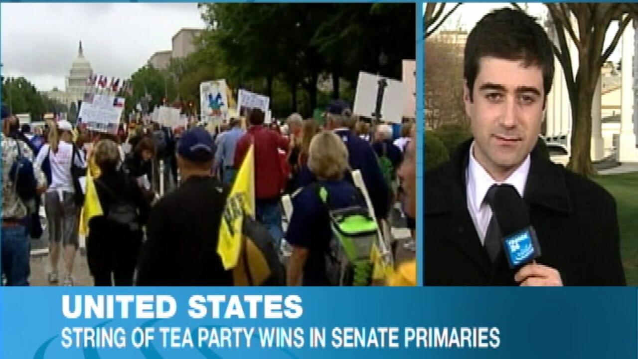 Tea Party candidates stage upset in Republican primaries