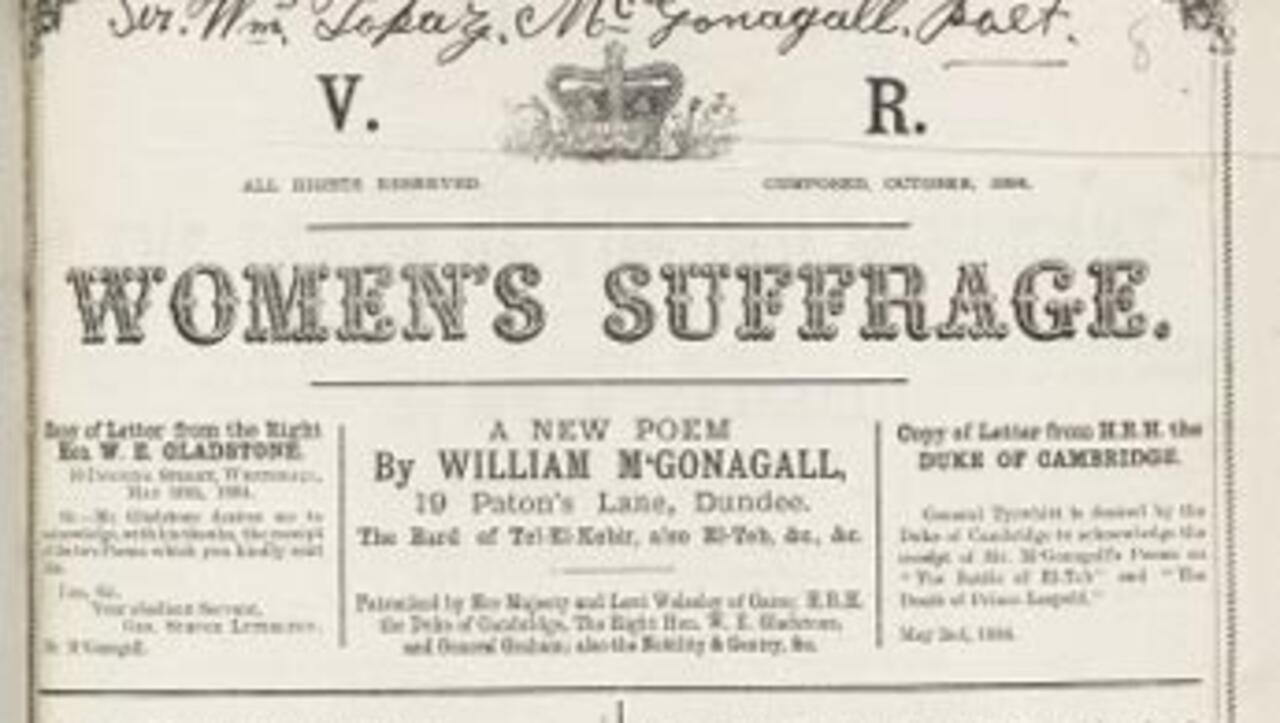 Poems by 'world's worst poet' sold for 6,000 pounds