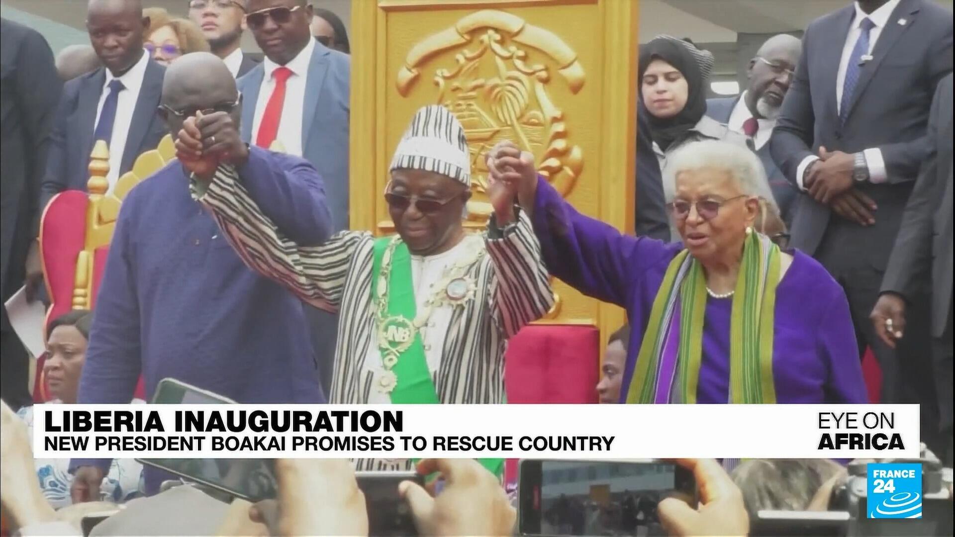 Joseph Boakai sworn in as Liberia's new president - Eye on Africa