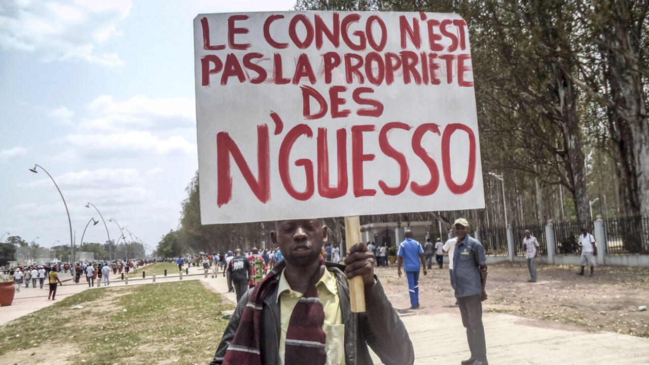 Tens of thousands protest against Congo president’s bid to extend rule