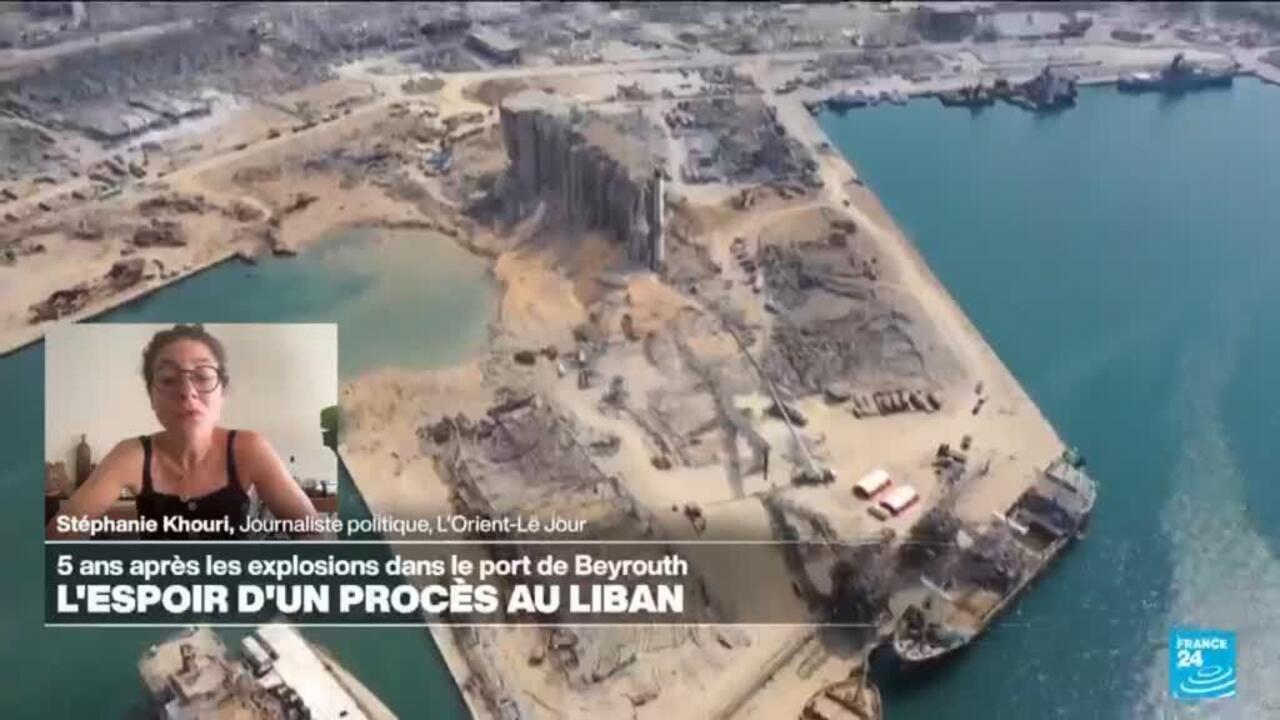Cinq ans après l'explosion dans le port de Beyrouth, l'espoir d'un procès ? - France 24