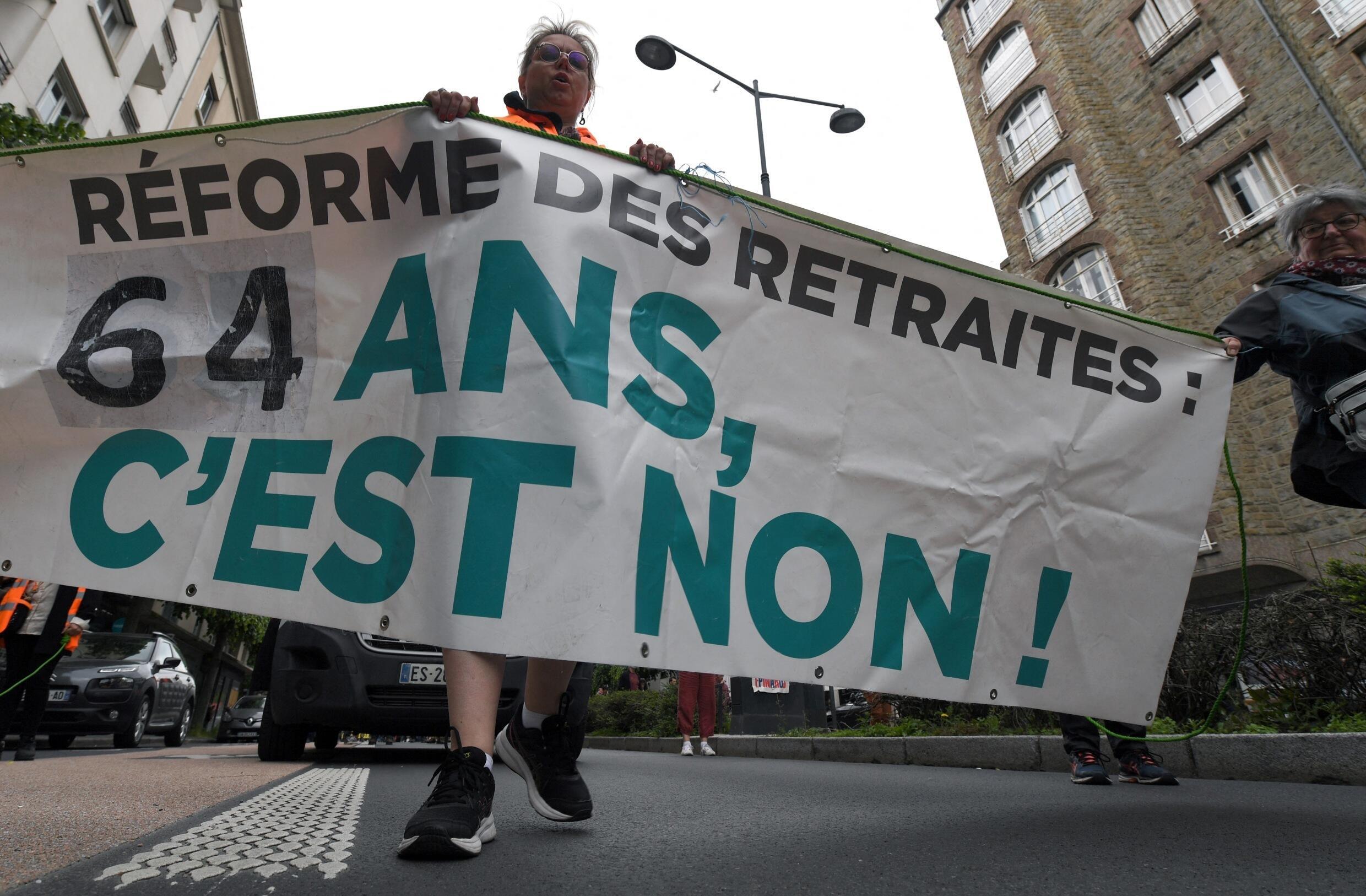 French left, labour unions stage new day of protests against pension reform