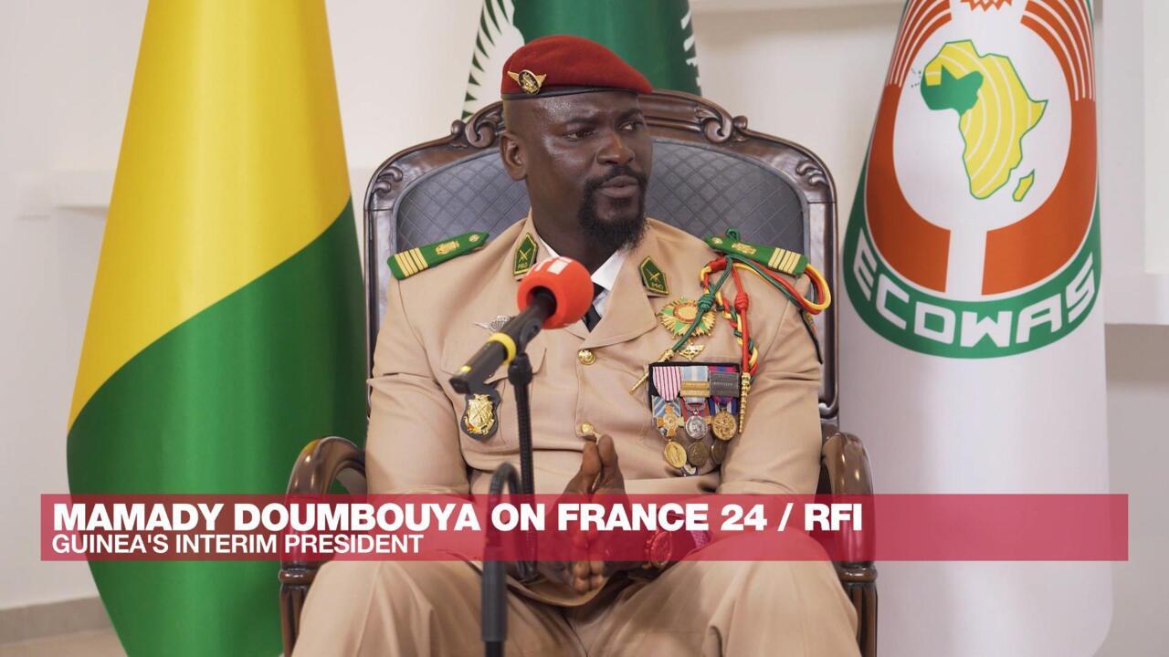 Guinean transitional president Mamady Doumbouya: 'We want to give power ...