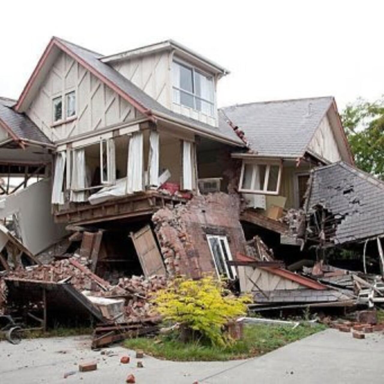Earthquake Damaged House Before And After