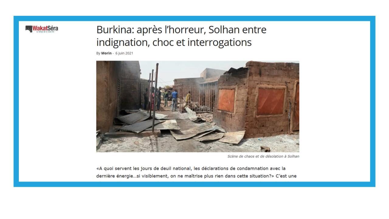 Massacre de civils à Solhan : "Le Burkina Faso est-il gouverné ...