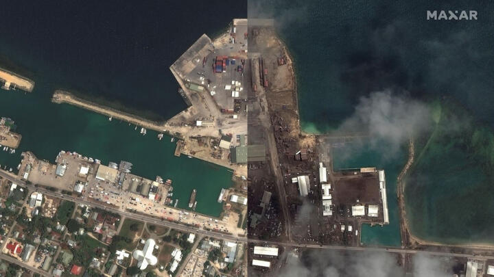 Aerial photos show ‘alarming’ destruction in Tonga after volcanic ...
