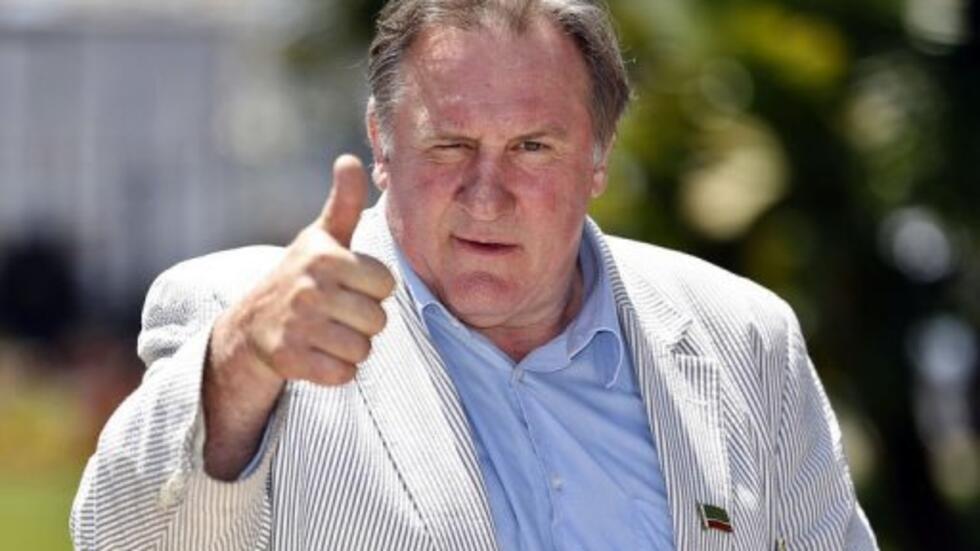 Depardieu returns briefly to France to shoot FIFA film