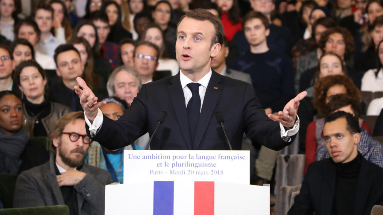 Macron unveils strategy to promote French language