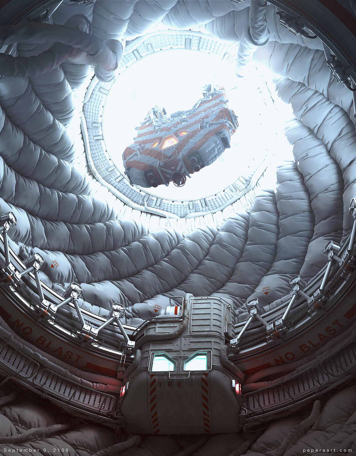 Les envoûtants artworks de l'espace du designer 3D Paul Pepera