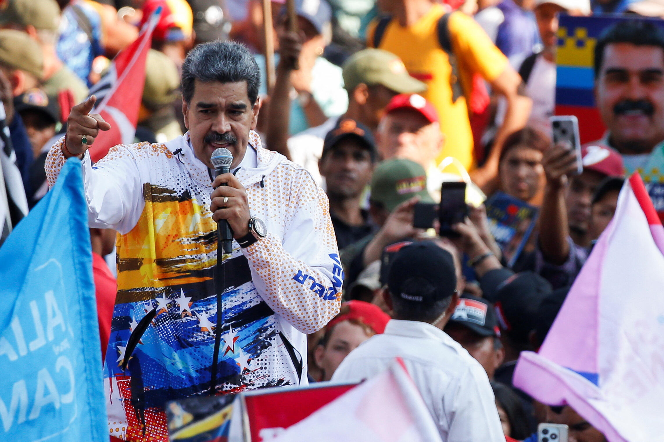 Venezuela's Maduro accuses US of building 'secret' bases in disputed ...