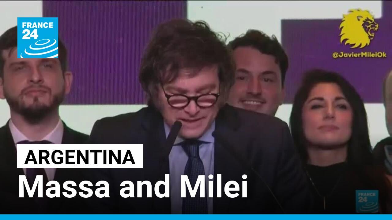 Peronist candidate Sergio Massa faces off far right's Javier Milei ...