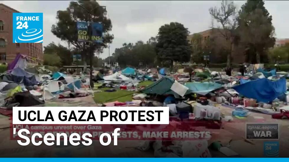 Fresh arrests on US campuses as police break up Gaza protest camp at UCLA