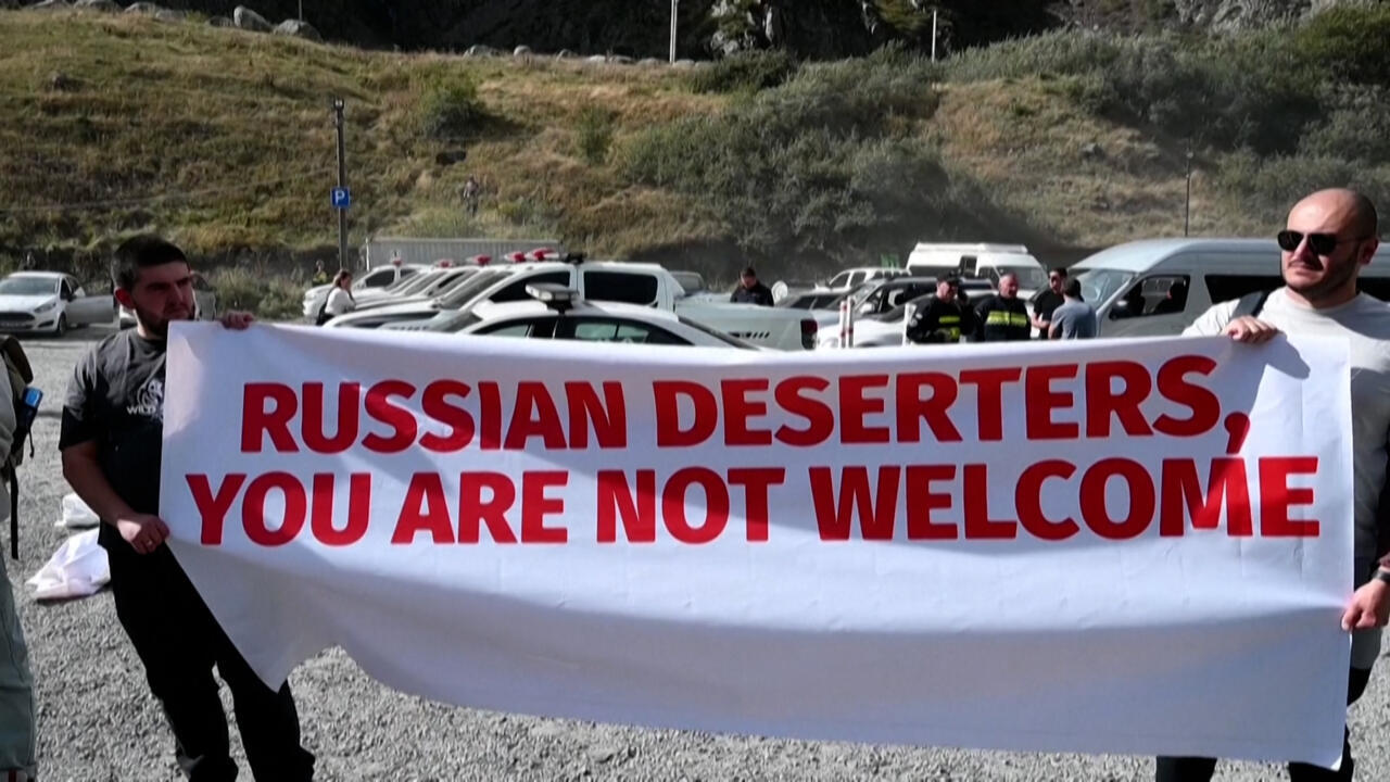 Russians 'not welcome': Georgian protesters call for border closure ...