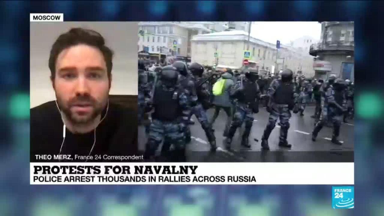 Thousands across Russia rally for jailed opposition leader Alexei Navalny