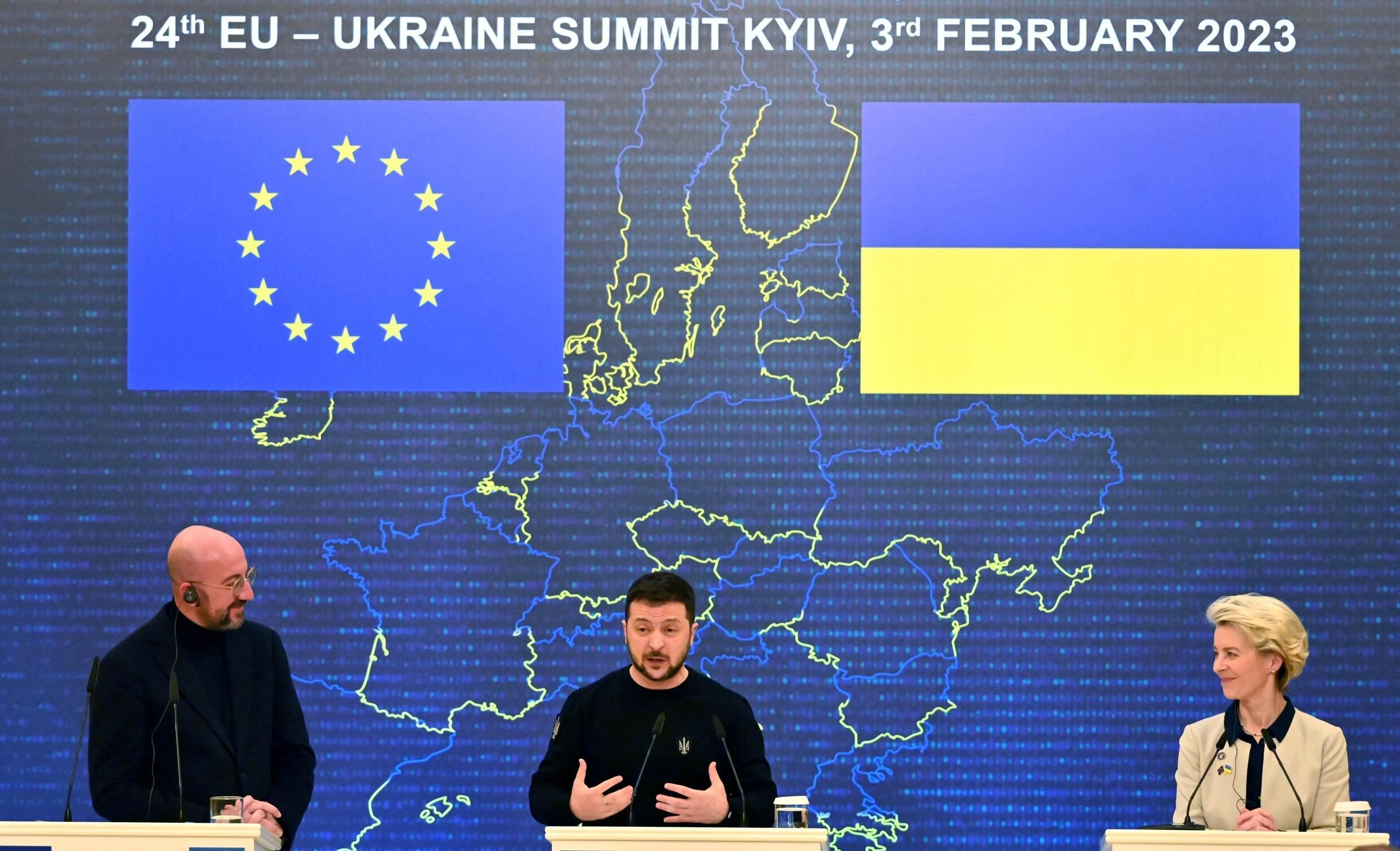 Ukraine's Zelensky vows to hasten EU membership after Kyiv summit