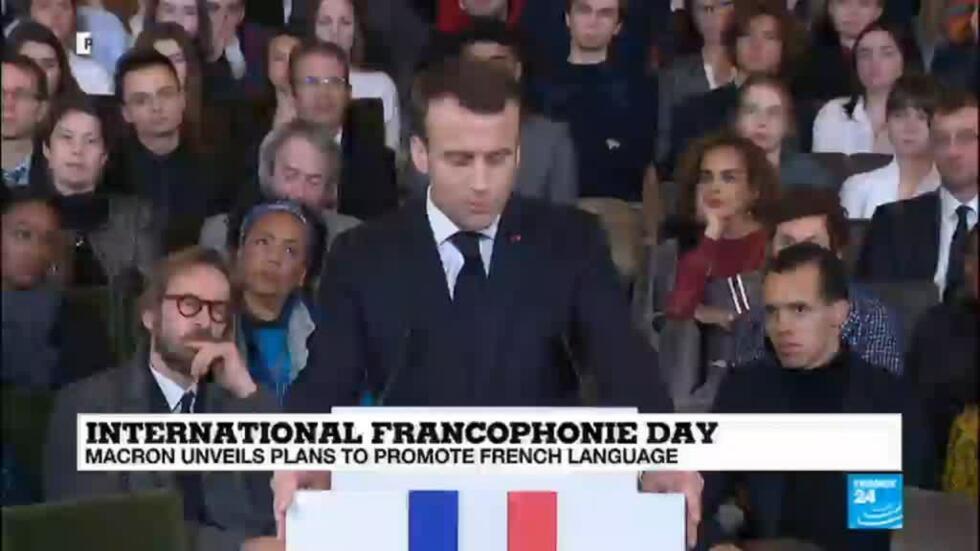 Macron unveils strategy to promote French language