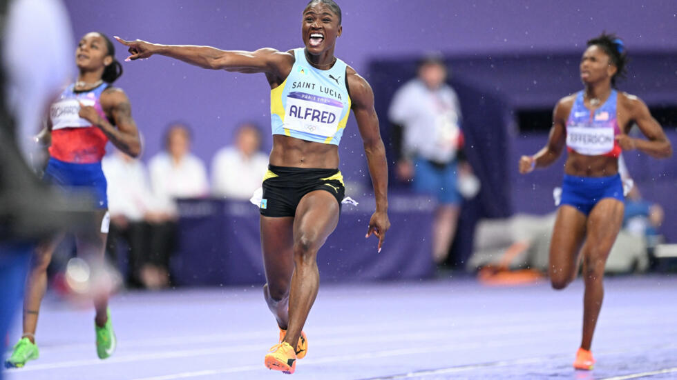 Athlétisme : la sprinteuse Julien Alfred gagne le 100 m devant la ...