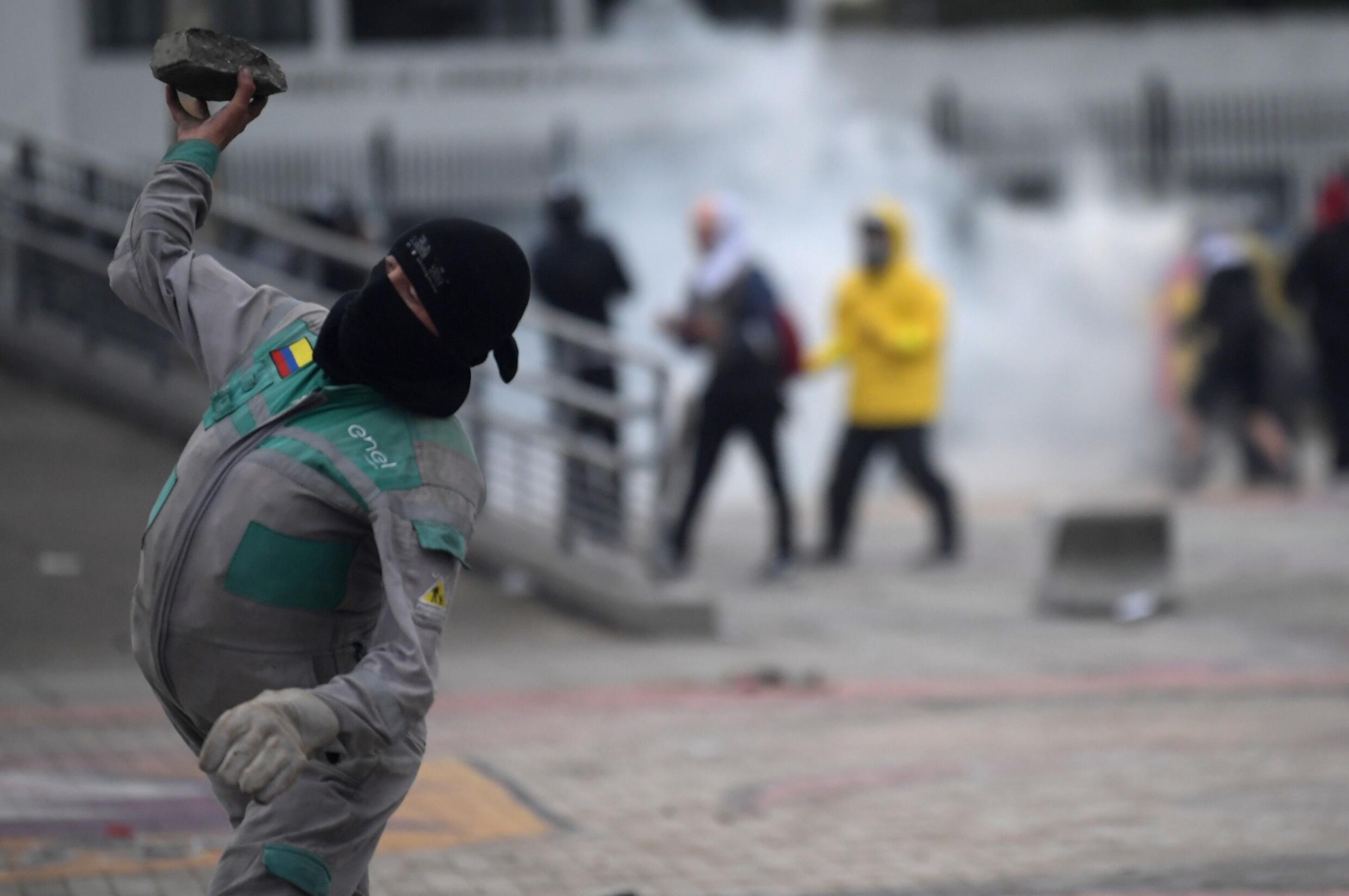 Colombian protesters clash with police on anniversary of unrest