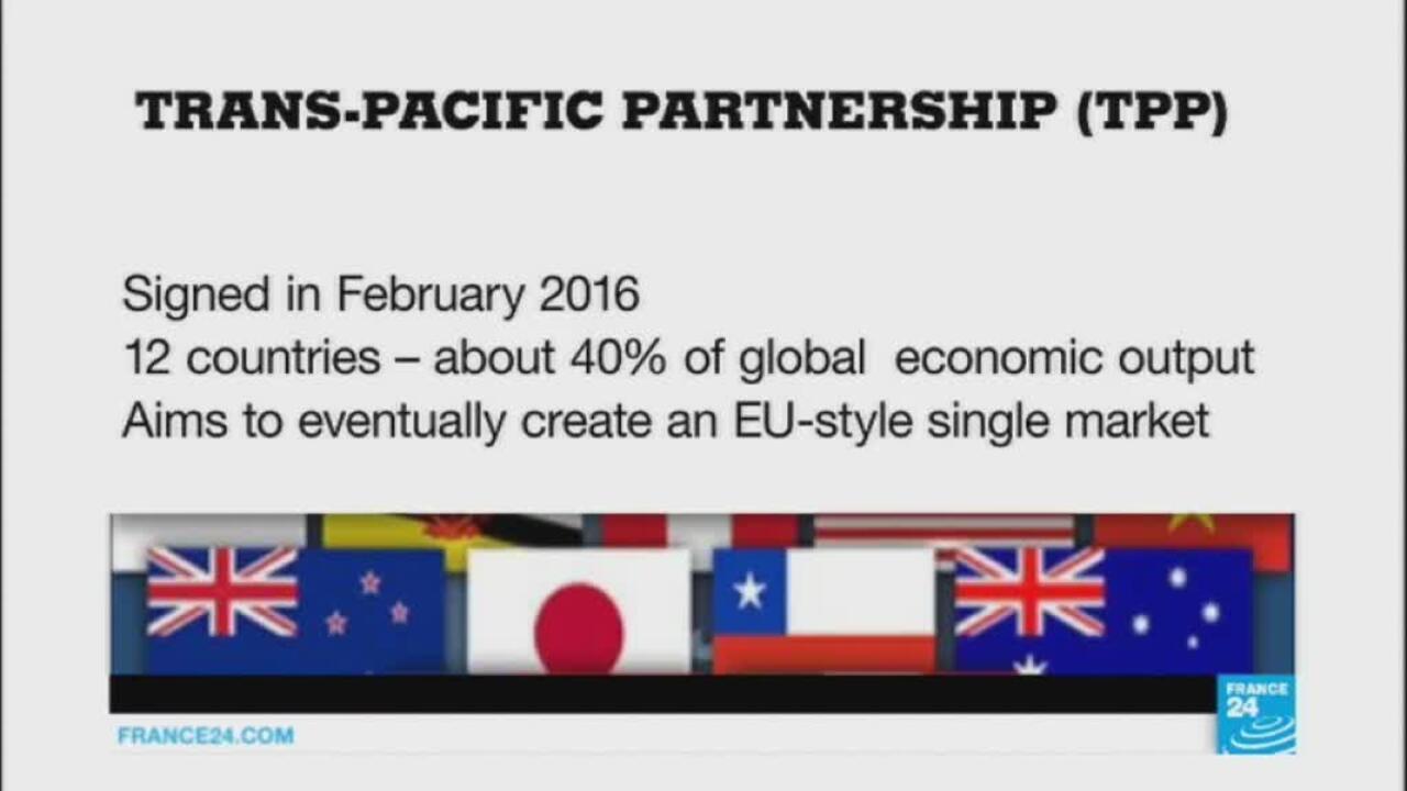 Trump signs executive order withdrawing US from TPP trade deal - France 24