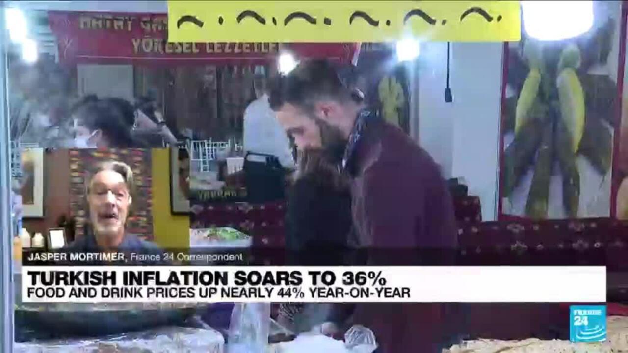 Turkish inflation soars to 36%, highest in Erdogan era - France 24