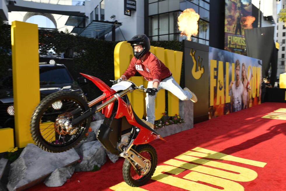 Hollywood stunt performers rev up 'Fall Guy' premiere
