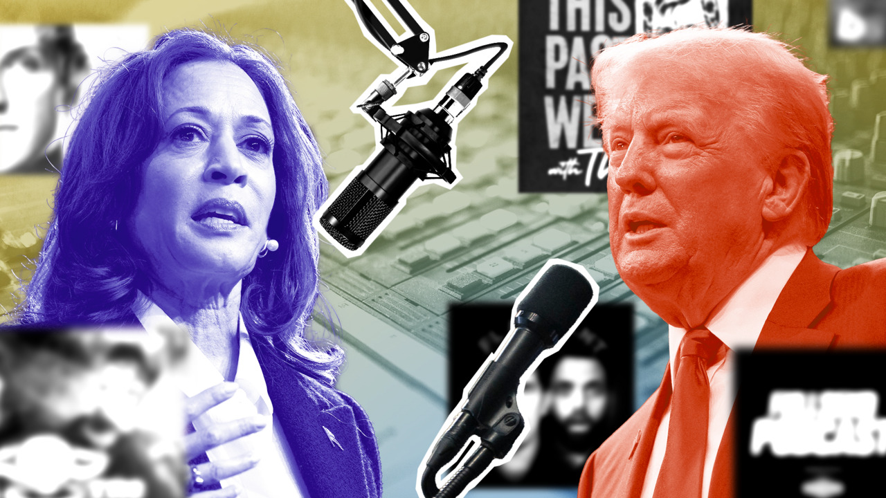 Trump vs Harris : le podcast, nouvelle arme de séduction politique ...