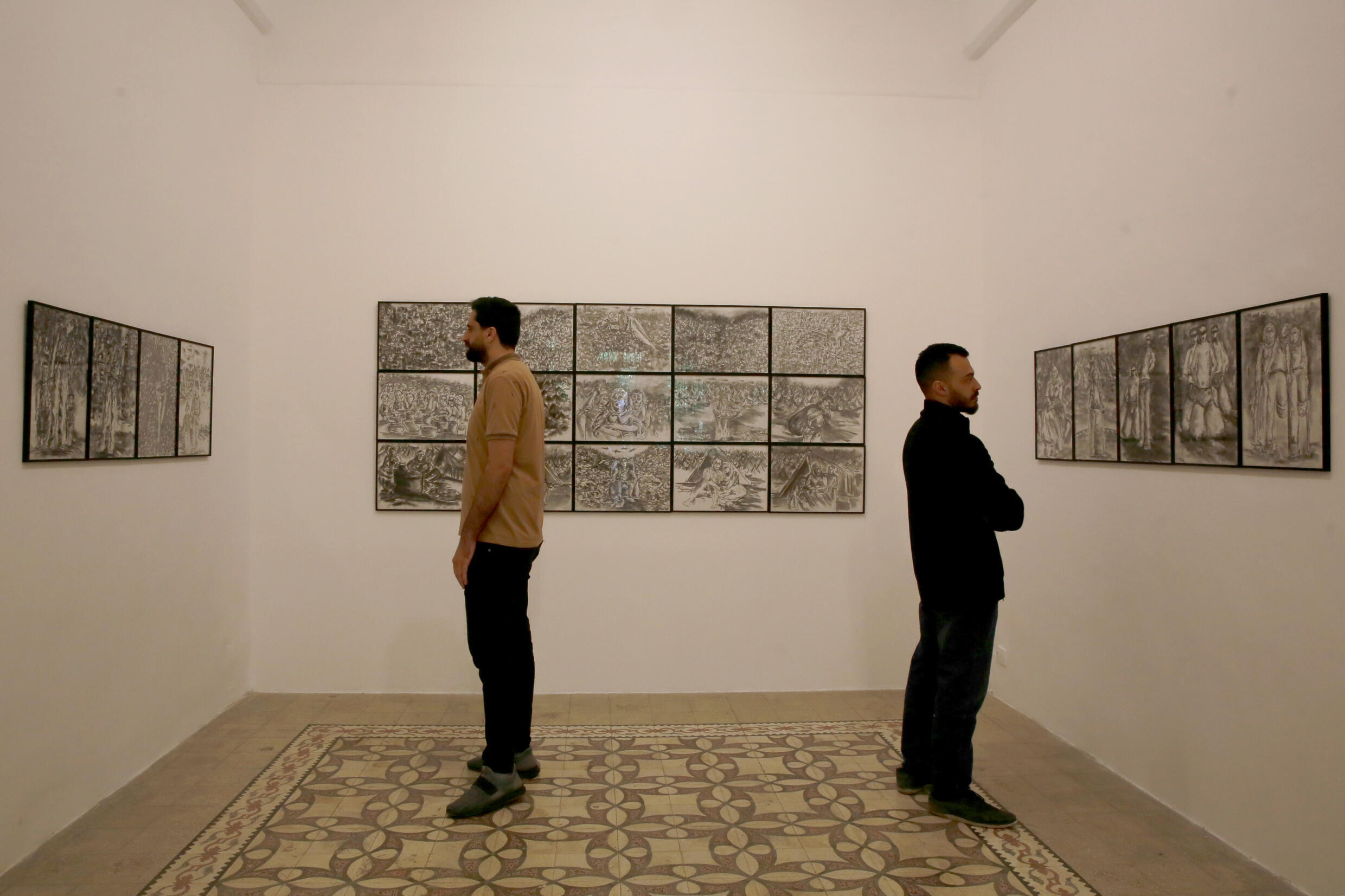 Portraits of pain: smuggled Palestinian art shows trauma of Gaza
