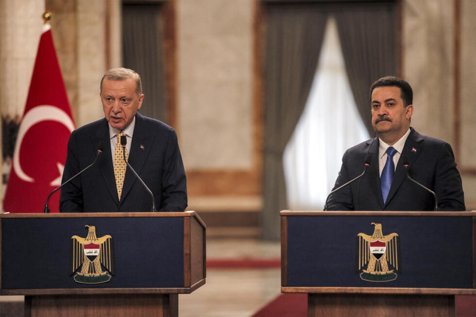 Turkey's Erdogan in Iraq to talk security, water and oil