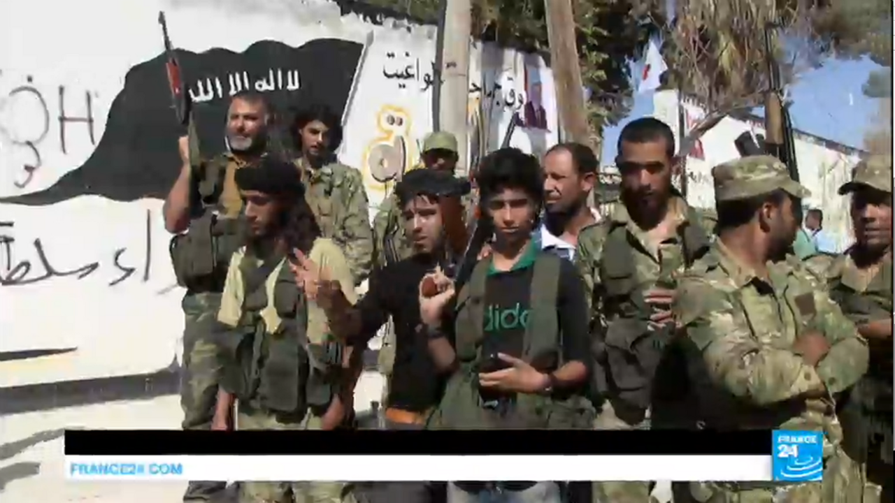 Video: Tension and celebration after Syria's Jarablus freed from IS group