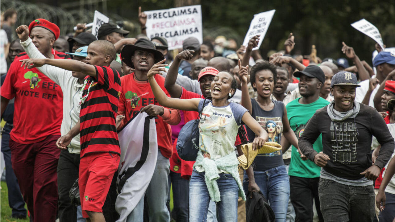South Africans protest against Zuma as country downgraded to 'junk'
