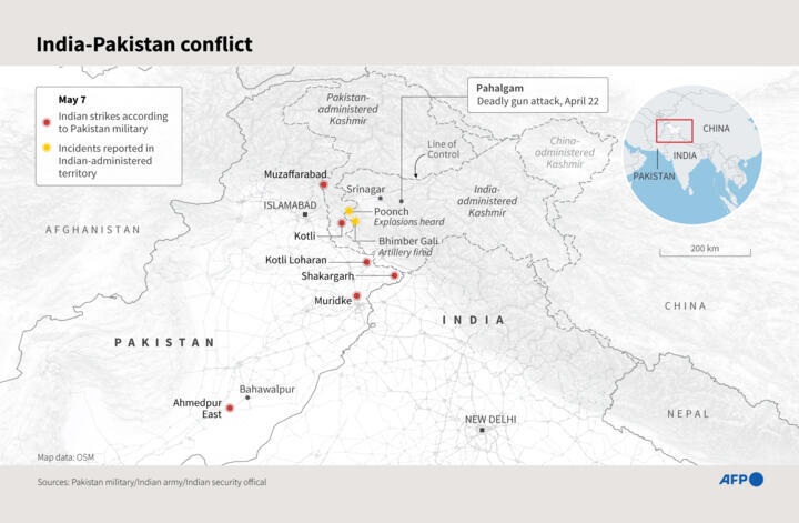 India and Pakistan exchange fire in Kashmir after conflict escalates ...
