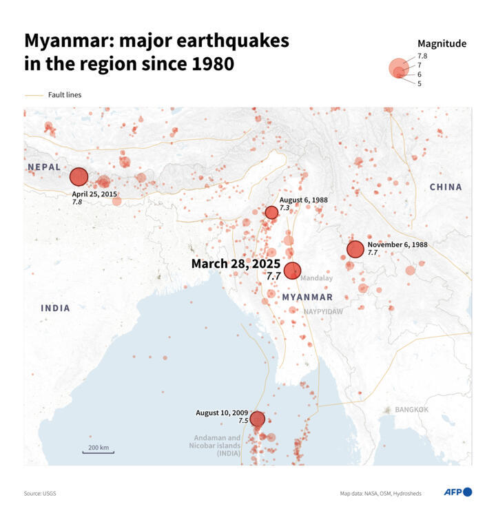 Massive quake kills more than 150 in Myanmar, Thailand