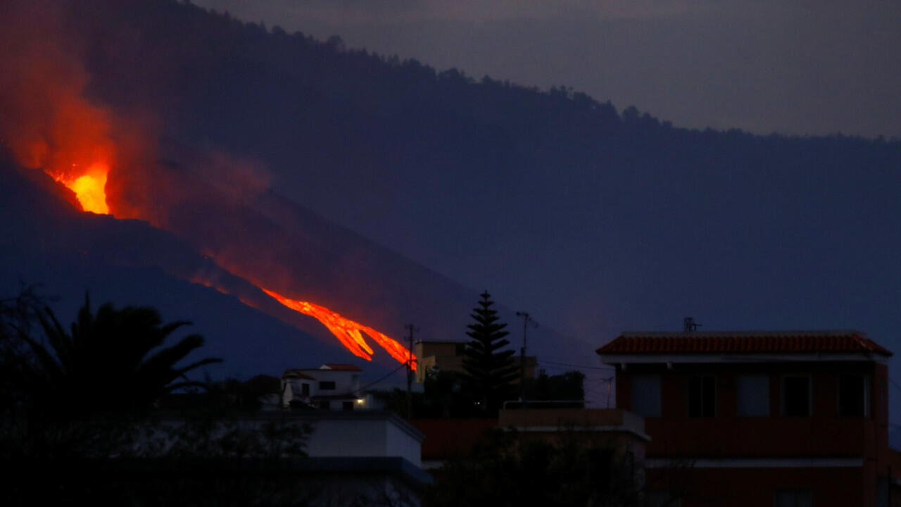 Lava bursts out of new fissure in Canary Islands volcano