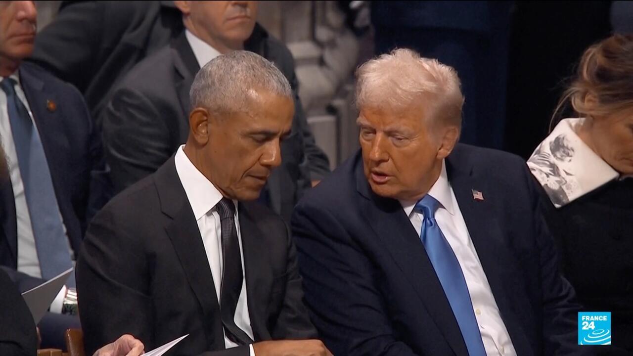 All five living US presidents attend Jimmy Carter's funeral in Georgia ...