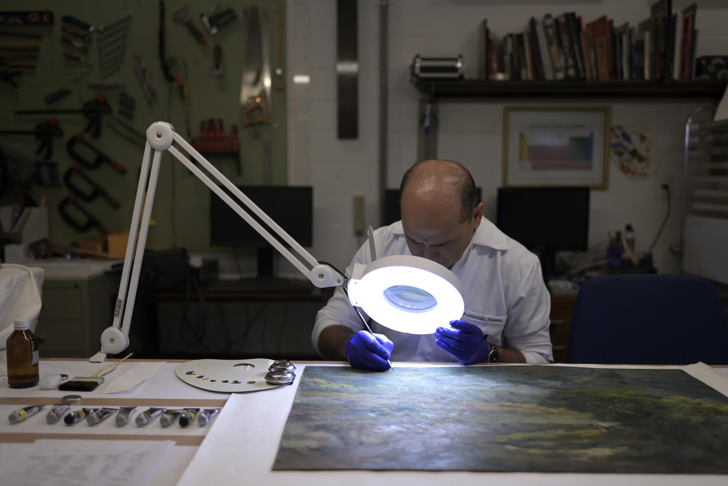 After Brazil unrest, painstaking effort to restore damaged treasures