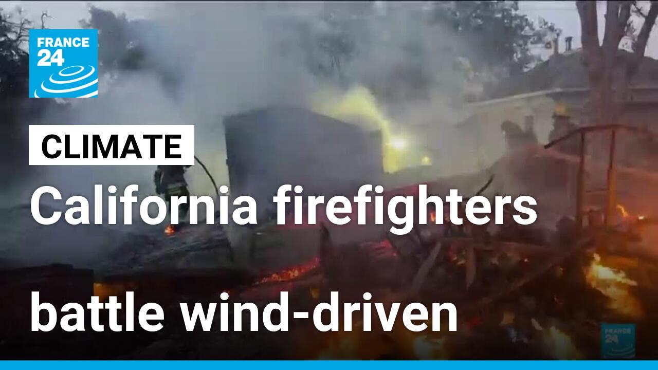 California firefighters battle wind-driven wildfire east of San ...